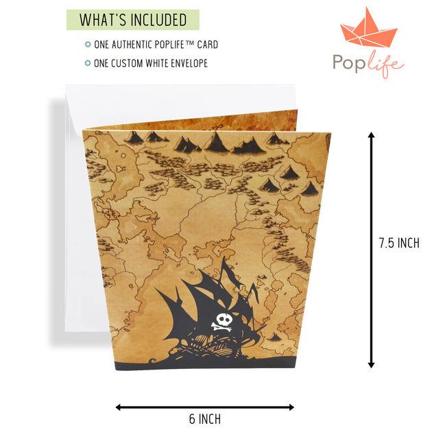 Pirate Ship & Treasure Map Pop Up Card – PopLife
