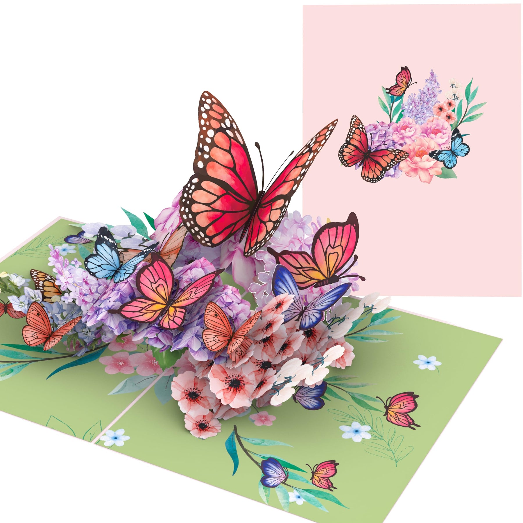 PopLife Butterflies on Flowers Pop Up Card